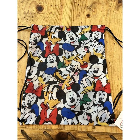 Disney | Bags | Walt Disney World Mickey Mouse And Friends Drawstring ...